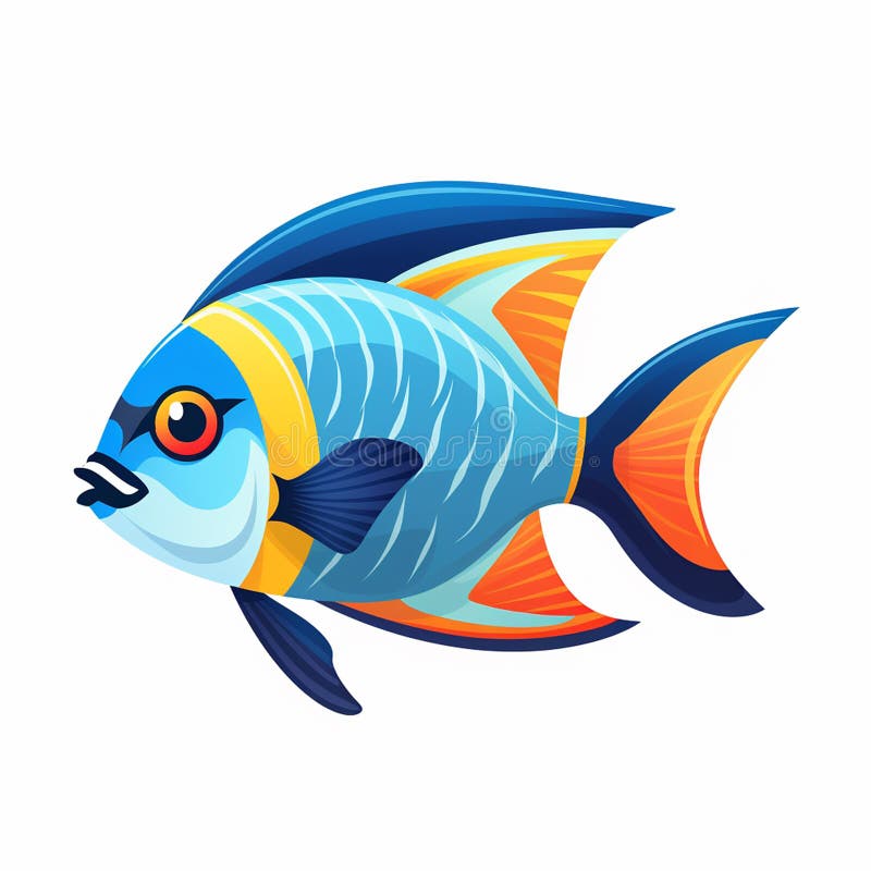 Curious Nemo Fish Swimming with Dory Stock Illustration - Illustration ...