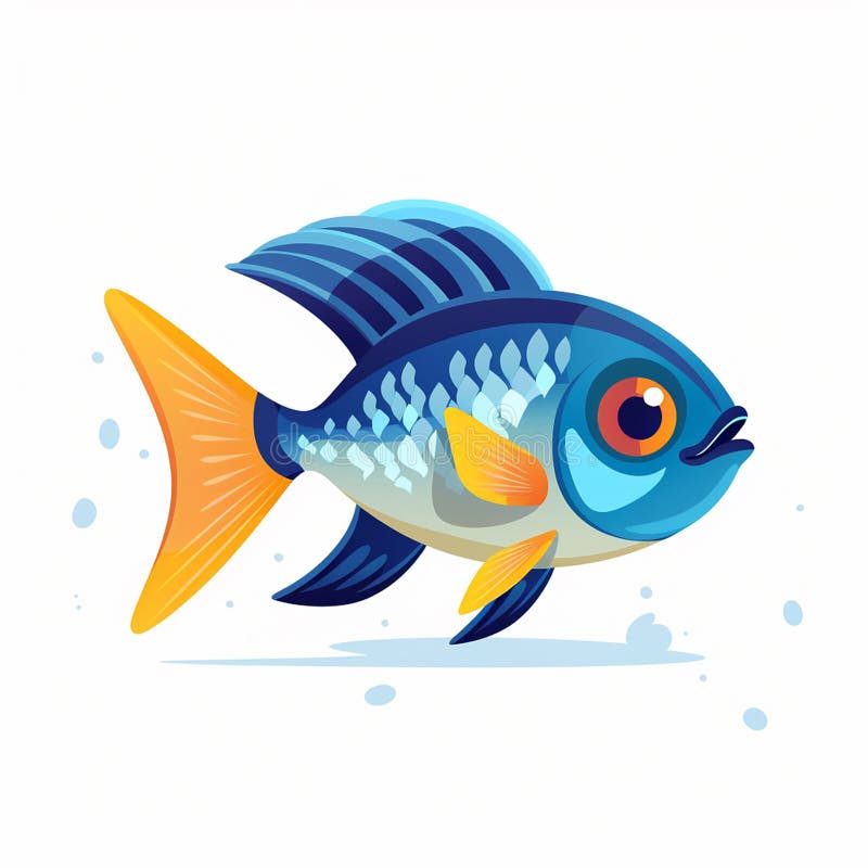 Curious Nemo Fish Swimming with Dory Stock Illustration - Illustration ...