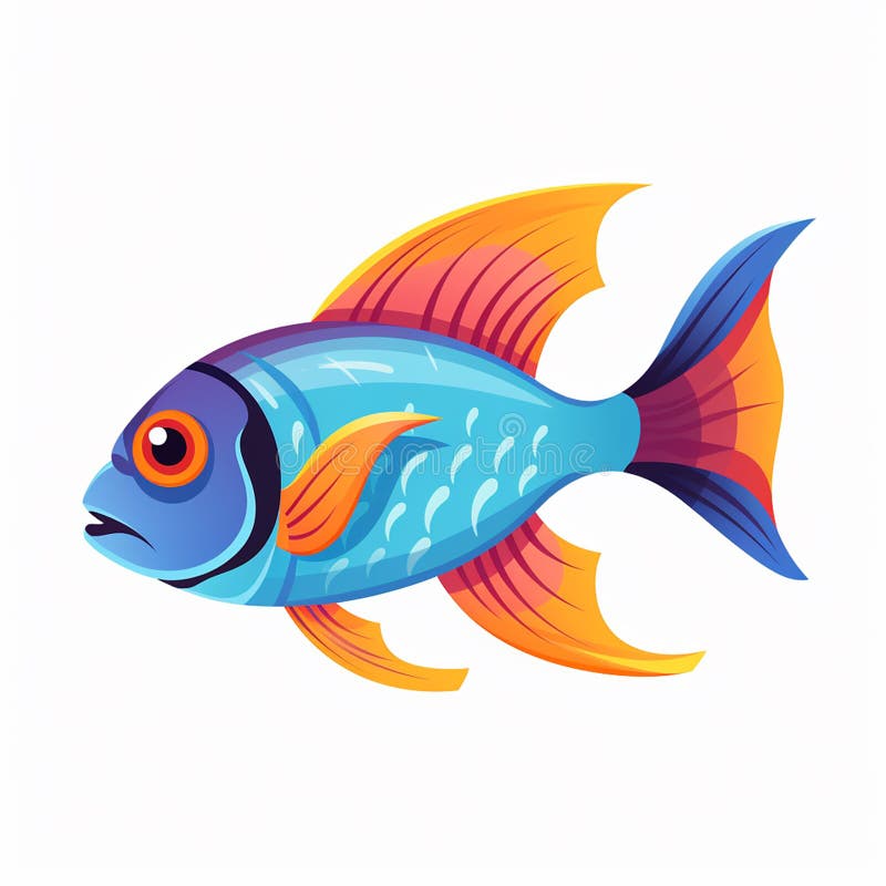 Curious Nemo Fish Swimming with Dory Illustration Stock Illustration ...