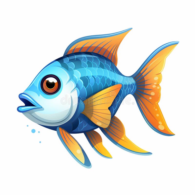 Curious Nemo Fish Swimming with Dory Stock Illustration - Illustration ...