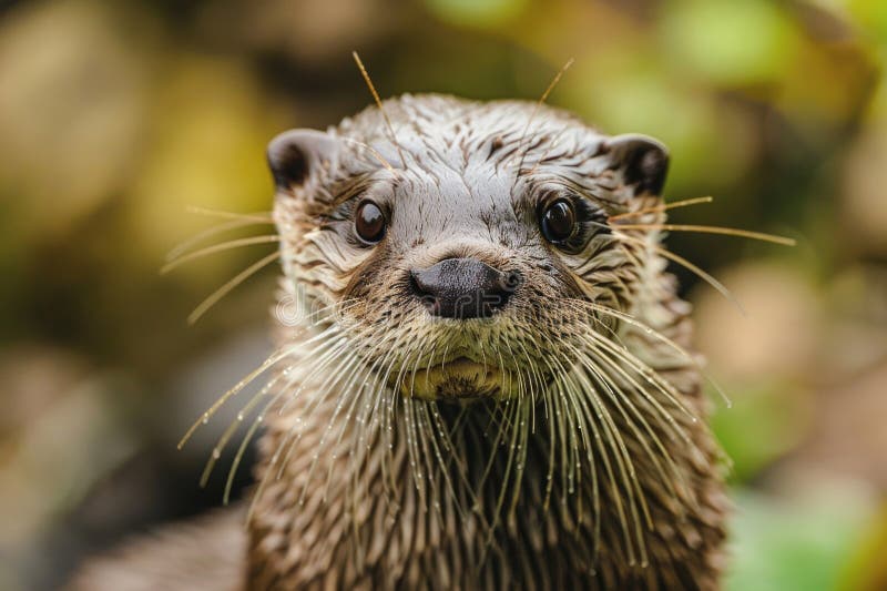 A Curious Otter Looks Directly into the Camera Stock Image - Image of ...