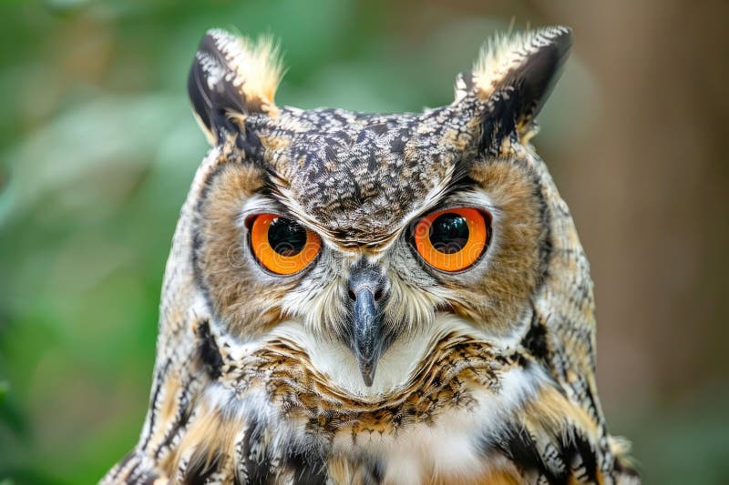 A Curious Owl Looks Directly into the Camera Stock Photo - Image of ...