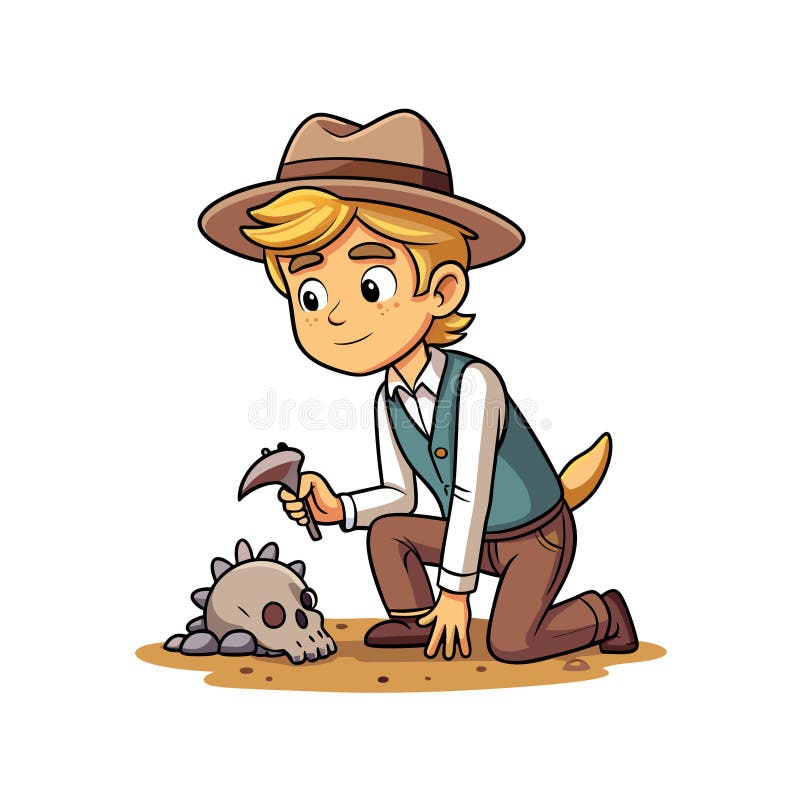 Paleontologist Investigating Fossils Stock Illustrations – 2 ...