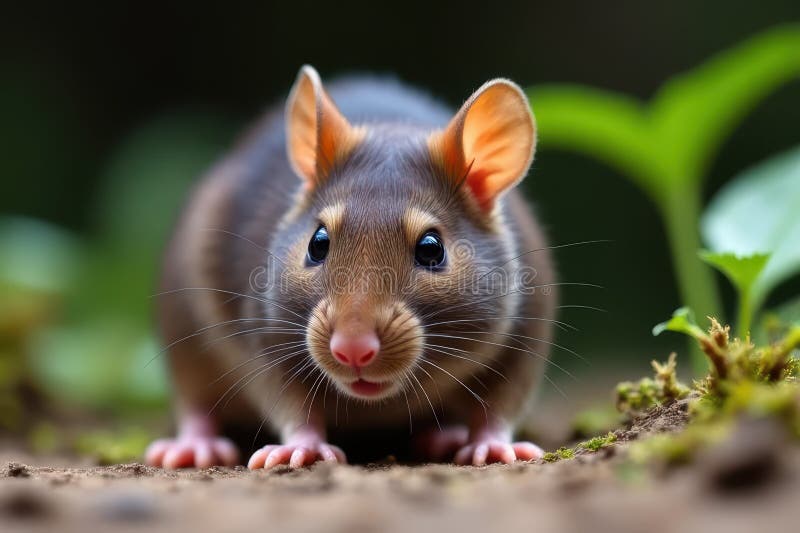 Curious Perspective on a Rat S World Stock Illustration - Illustration ...