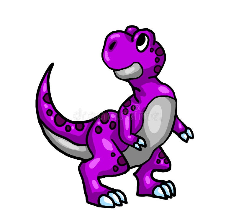Curious Purple T Rex stock illustration. Illustration of color - 112685149