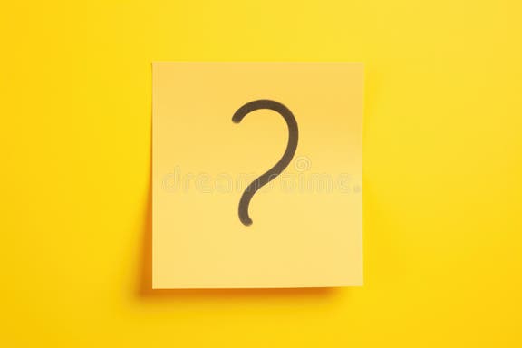 Curious Question Mark on a Sticky Note Stock Illustration ...