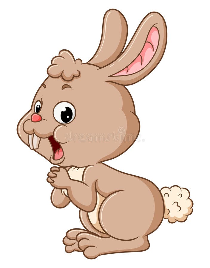 The Curious Rabbit is Very Excited and Wish a Special Moment Stock ...