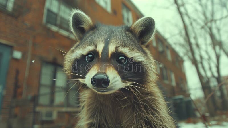 Curious Raccoon Observing the Camera Stock Image - Image of raccoon ...