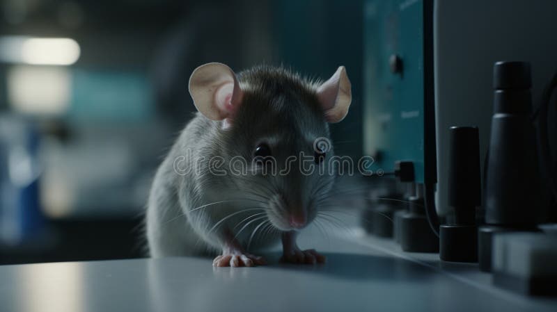 Curious Rat Being Studied in Lab Stock Image - Image of observation ...