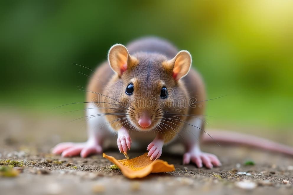 Curious Rat Discovering Outdoors Stock Illustration - Illustration of ...