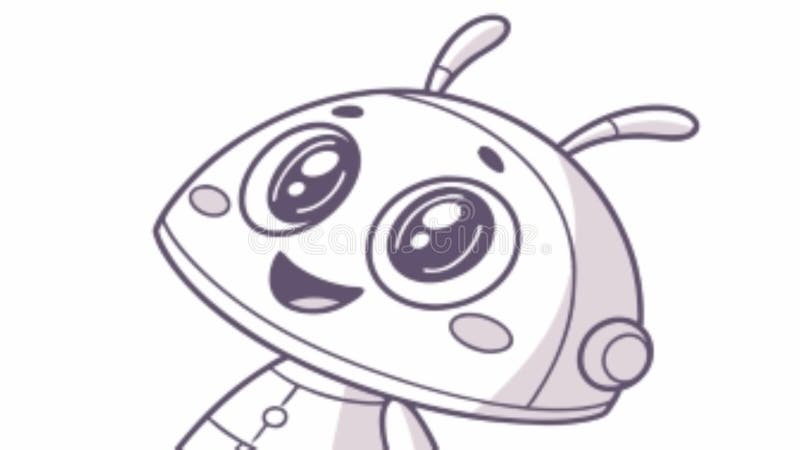 Curious Robot Face, AI Inquiry and Learning, Vector Design Generative ...