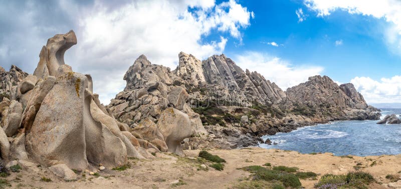 Curious Rocks in Capo Testa, Sardinia Island Stock Image - Image of ...