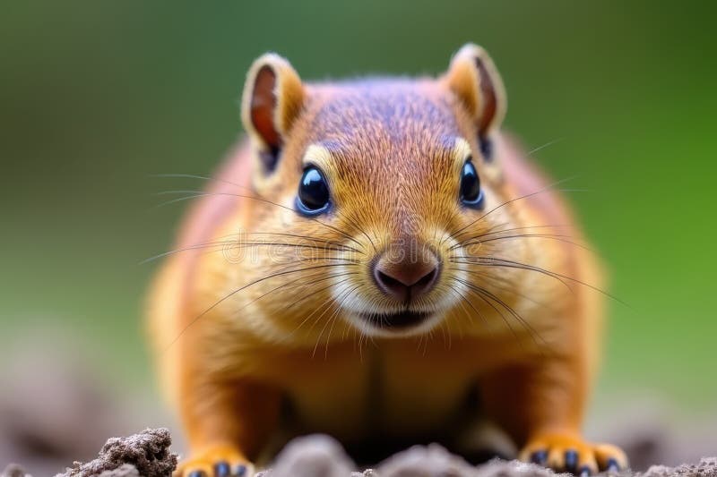 Curious Rodent Captured Up Close Stock Illustration - Illustration of ...