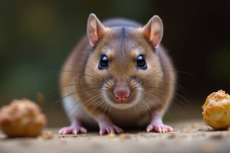 Curious Rodent Discovering Outdoors Stock Illustration - Illustration ...