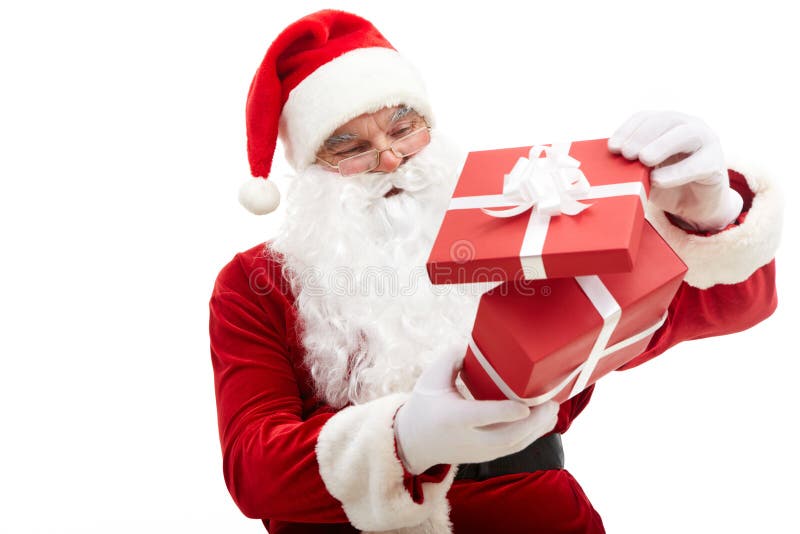 Curious Santa stock image. Image of newyear, person, curious - 24763771