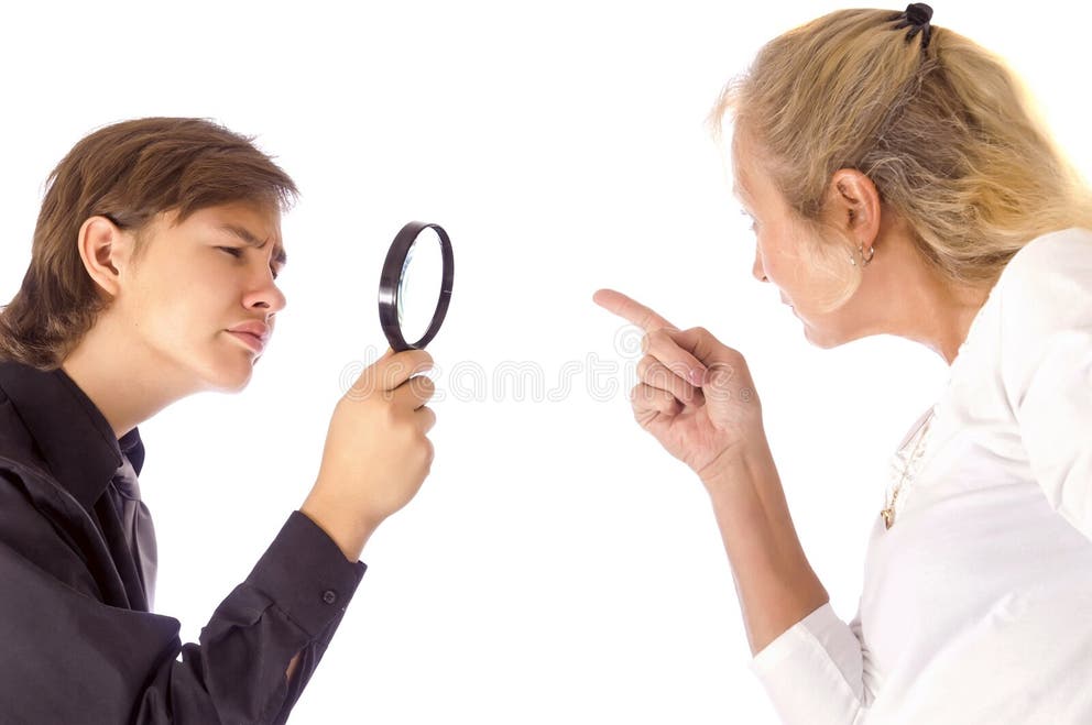 Curious Scolding stock photo. Image of magnifying, punishment - 22208168
