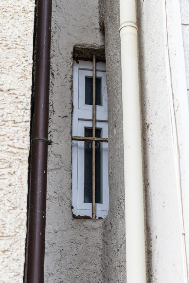 Curious Small Window in the Niche between Two Buildings, Germany Stock ...