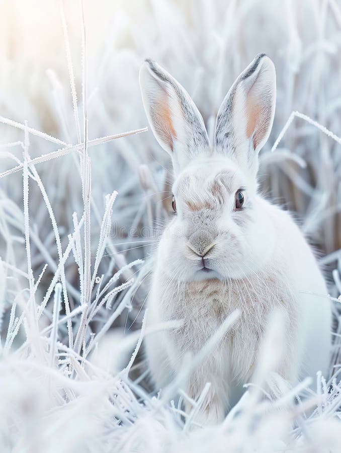 Snow Rabbit stock vector. Illustration of animal, sport - 54856456