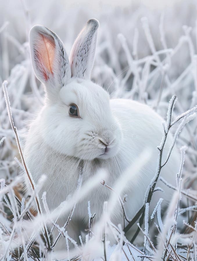 Snow Rabbit stock vector. Illustration of animal, sport - 54856456