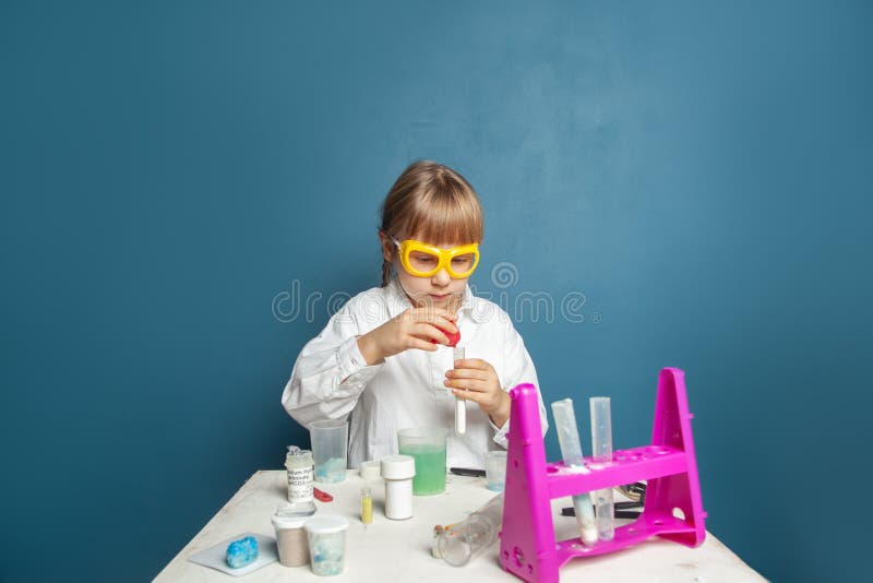 Curious Student in Science Class. Science and Education Concept Stock ...