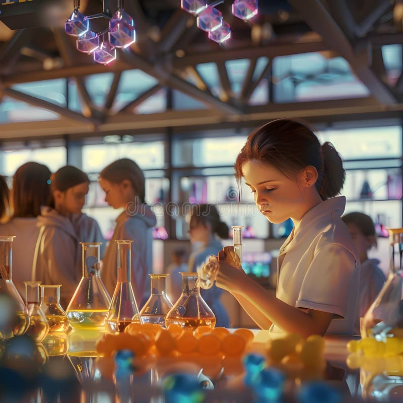 Curious Students Deeply Engrossed in Captivating STEM Experiments in ...