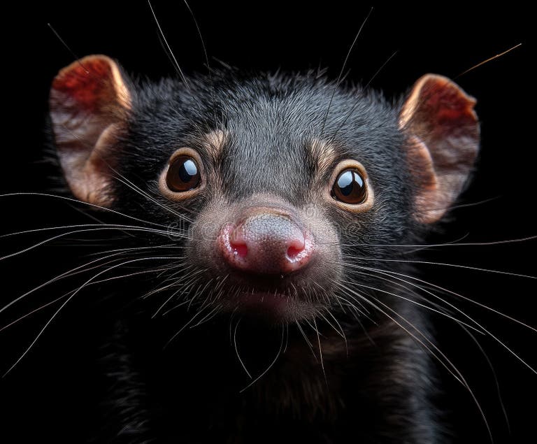 Curious Tasmanian Devil Peeking from Behind Tree Stock Illustration ...