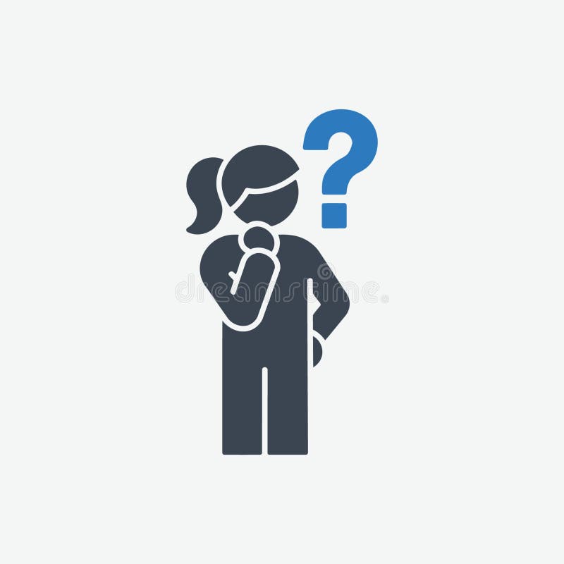 Curious woman icon stock illustration. Illustration of vector - 346302305