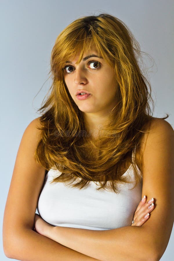 Curious woman portrait stock photo. Image of long, caucasian - 29142278