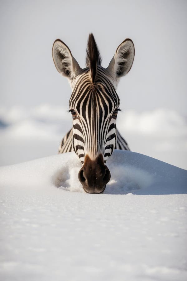 Curious Zebra Peeking Over White Surface. Stock Photo - Image of spying ...