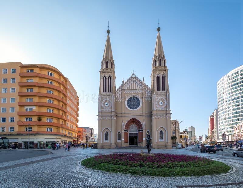 Curitiba Cathedral - Curitiba, Parana, Brazil Stock Image - Image of ...