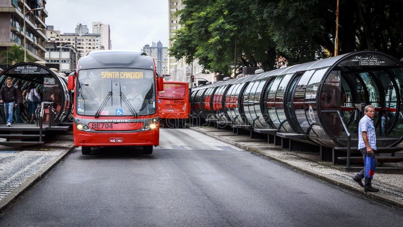 Curitiba S Public Transportation Editorial Image - Image of passenger ...