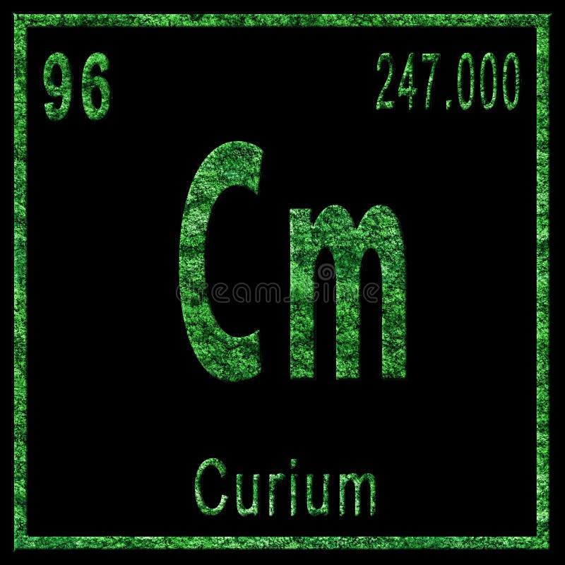 Curium Chemical Element, Green Edition Stock Illustration ...