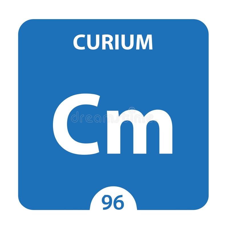 Curium Cm Chemical Element. Curium Sign with Atomic Number. Chemical 96 ...