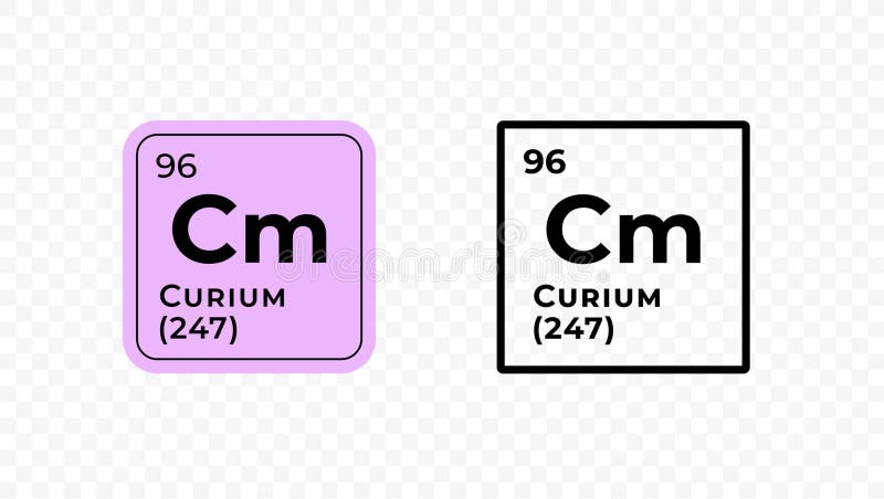 Curium, Chemical Element of the Periodic Table Vector Stock Vector ...