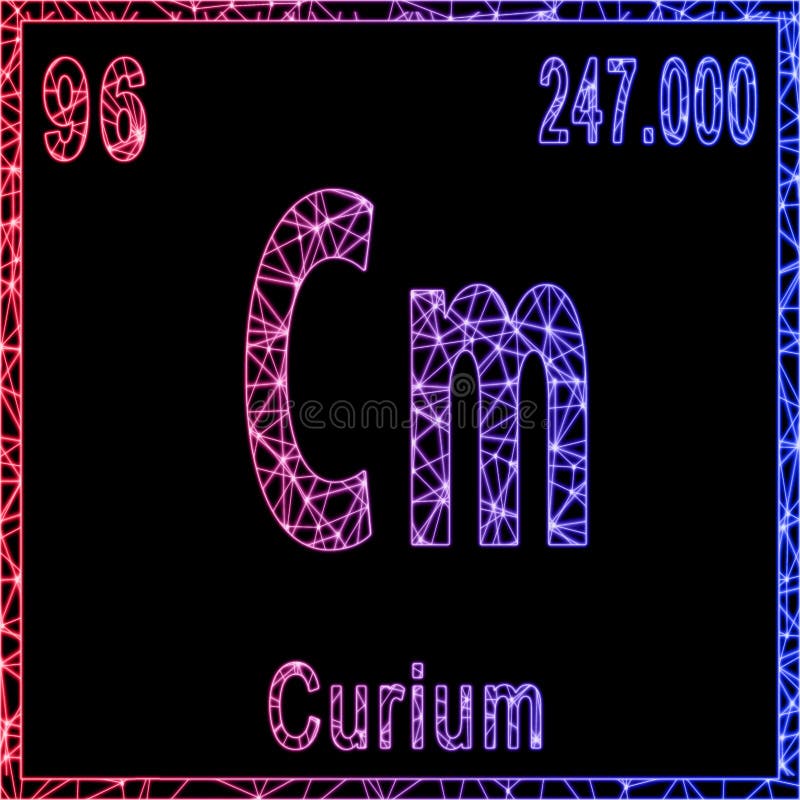 Curium - Cm - Chemical Element Periodic Table Stock Illustration ...