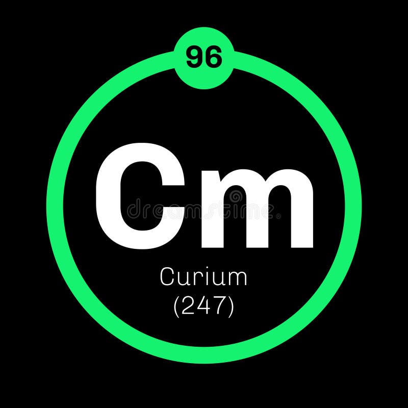 Curium Cm Chemical Element. 3D Rendering Stock Illustration ...