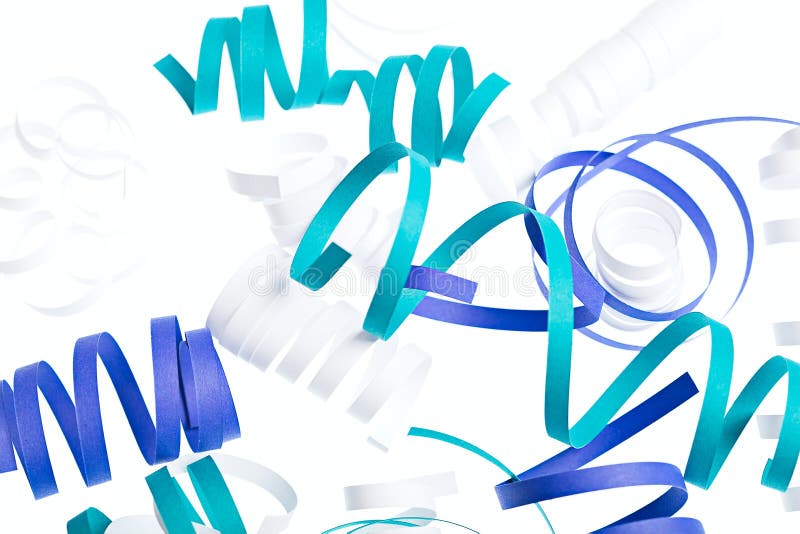 Blue Paper Ribbon Abstract Isolated Background Stock Image - Image of ...