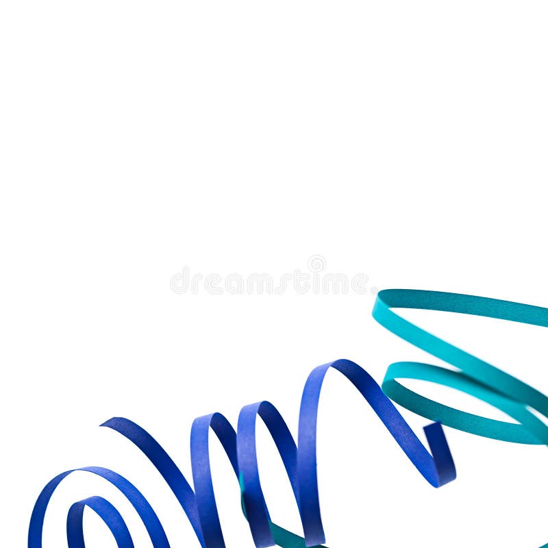 Curl Blue Ribbon Isolated Abstract Background Stock Photo - Image of ...