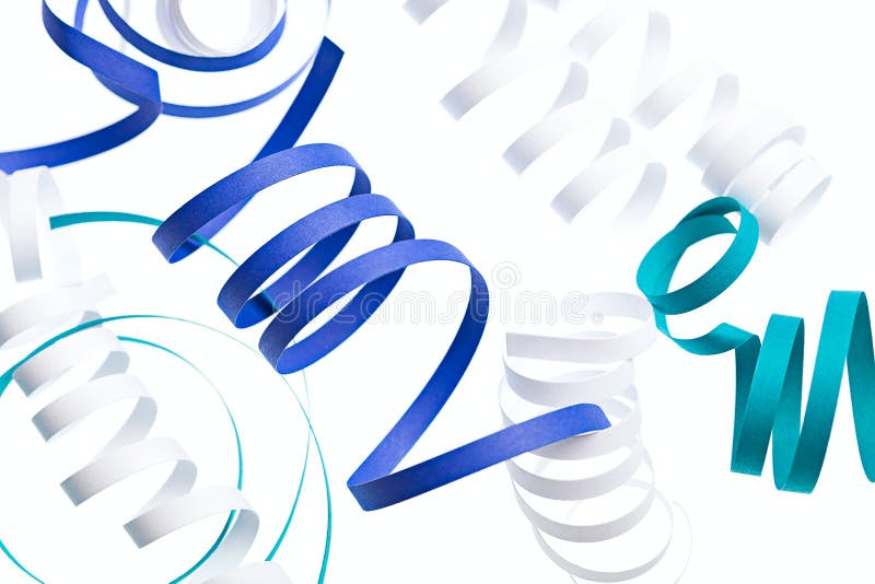 Curl Blue Ribbon Isolated Abstract Background Stock Image - Image of ...