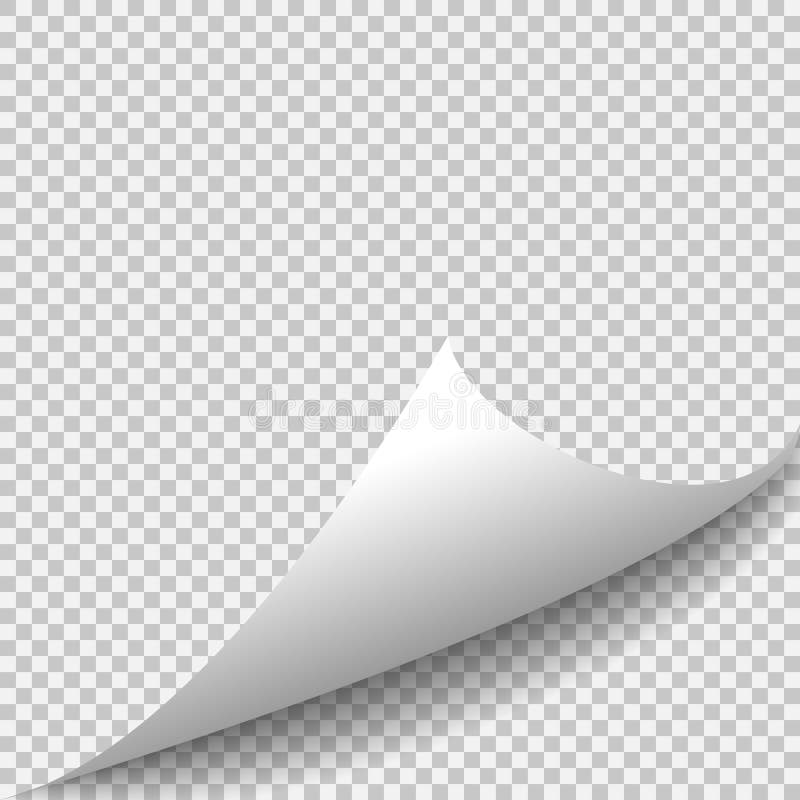 Curl Corner Paper Template. Transparent Grid Stock Illustration ...