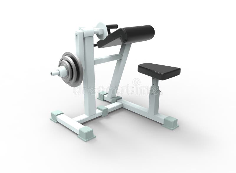 Leg Curl machine stock illustration. Illustration of icon - 292134756