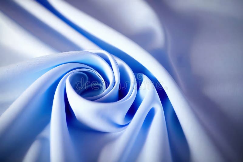 Curl Made of Blue Soft Fabric. Stock Illustration - Illustration of ...