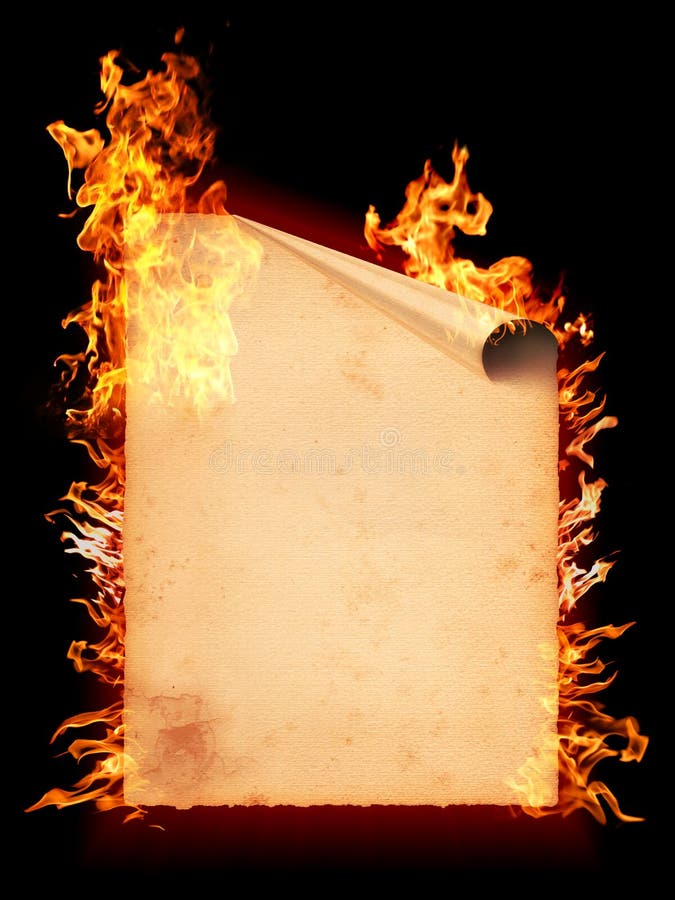 Burning paper stock illustration. Illustration of abstract - 8888328