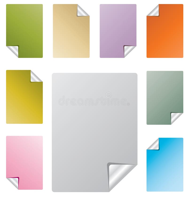 Curl_paper stock vector. Illustration of blank, notebook - 9182358