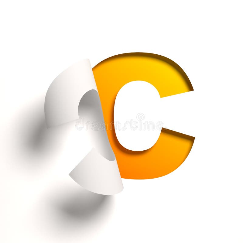 Paper Cut Out Font Letter C Stock Illustrations – 46 Paper Cut Out Font ...