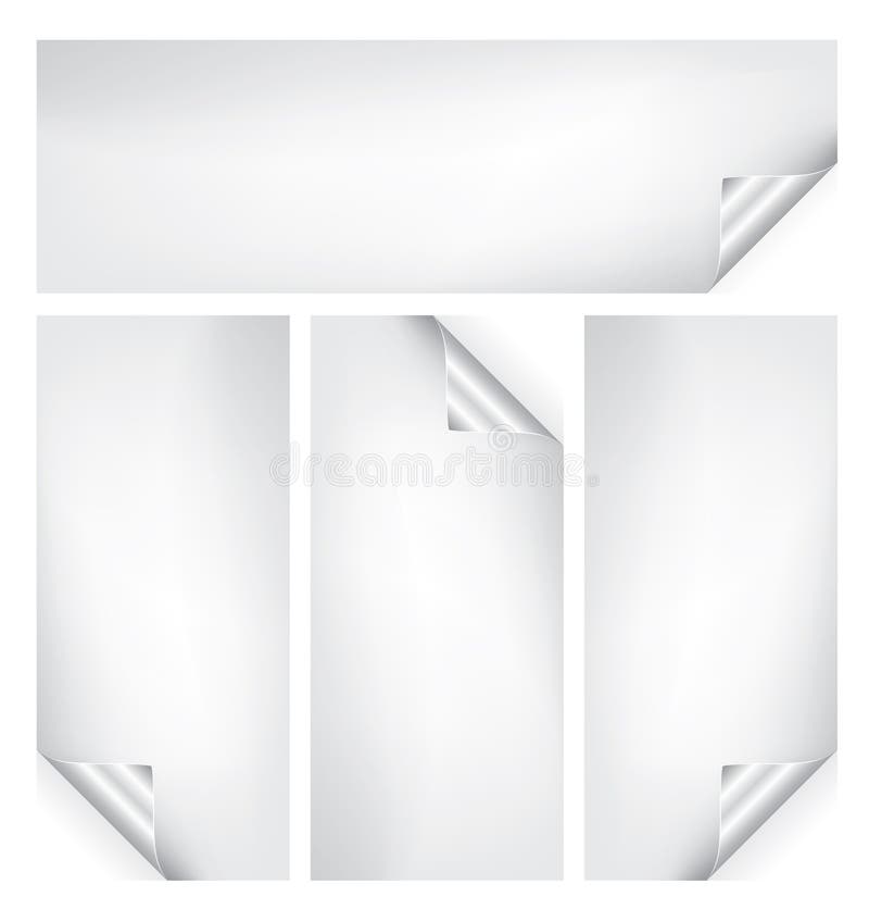 Curl_paper_set stock vector. Illustration of chrome, design - 9182368