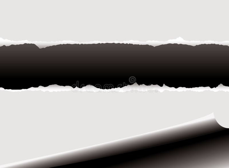 Ripped Paper a Half Sheet. White Paper Torn from Below. Ripped Paper ...