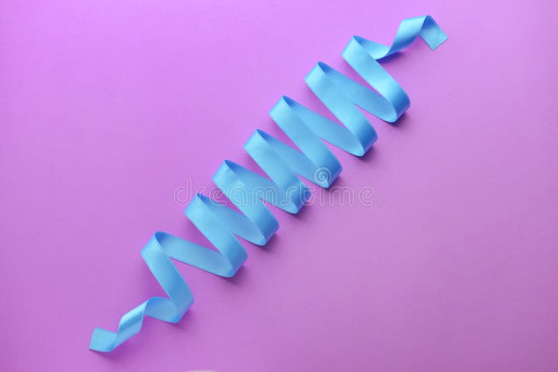 Curled Blue Checkered Ribbon Stock Photo - Image of border, isolated ...