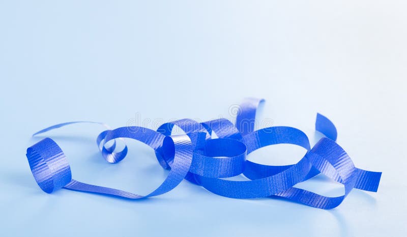 Curled Blue Checkered Ribbon Stock Photo - Image of border, isolated ...