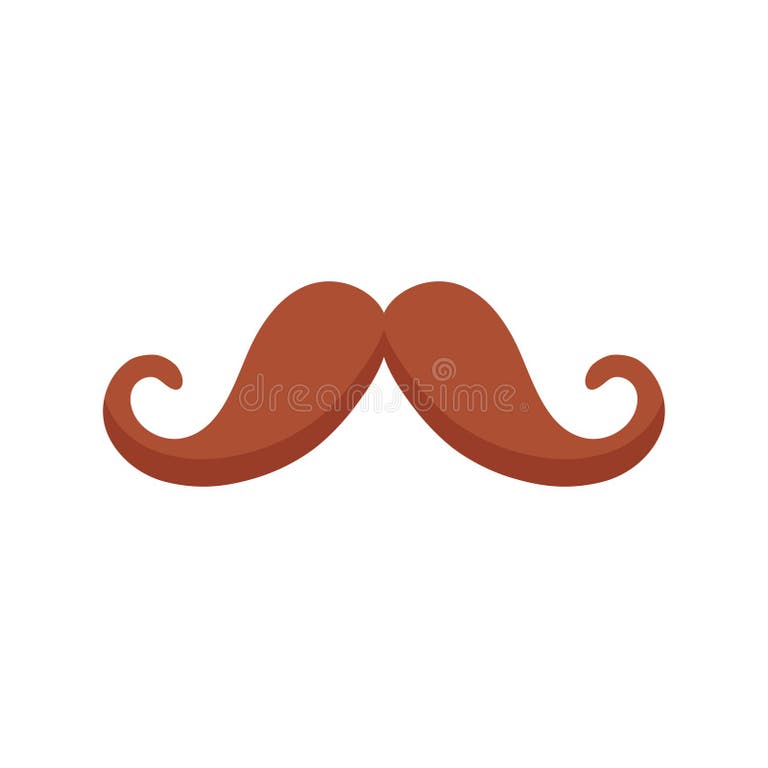 Curled Colored Mustache. Vector Stock Illustration - Illustration of ...